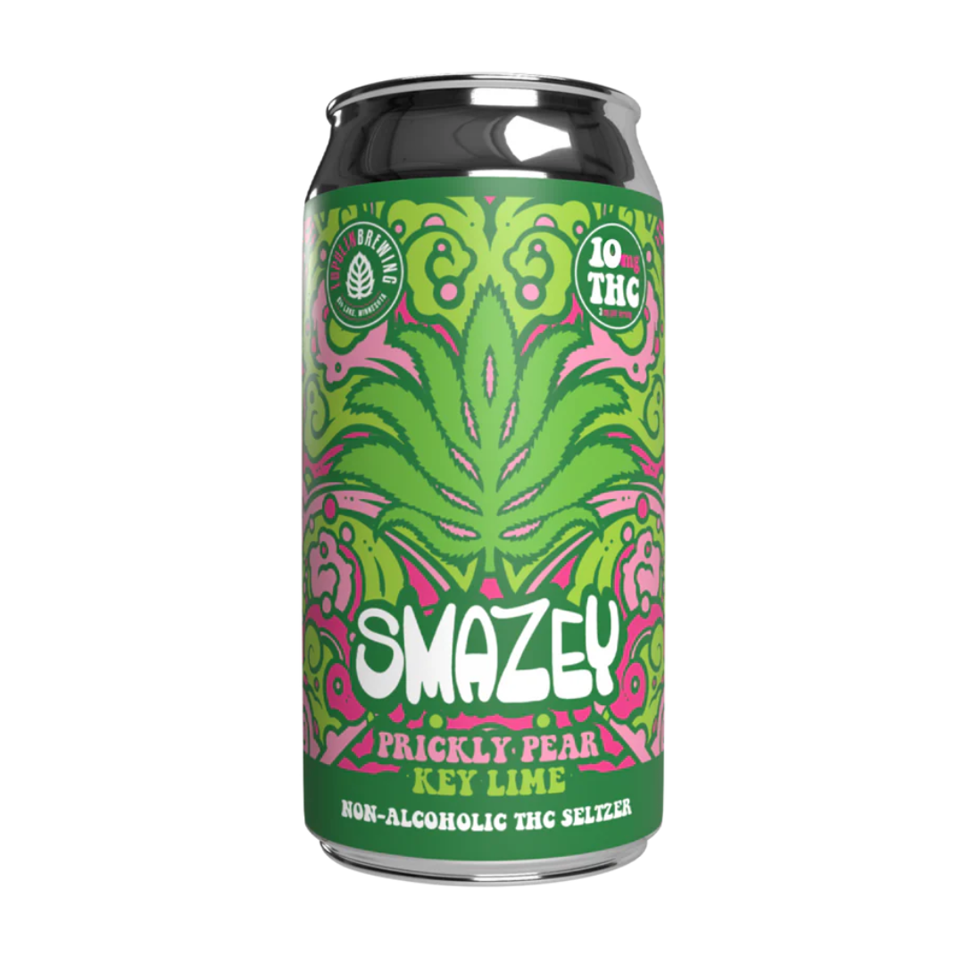 SMAZEY 10mg THC Seltzer | Prickly Pear Key Lime | Simply Crafted
