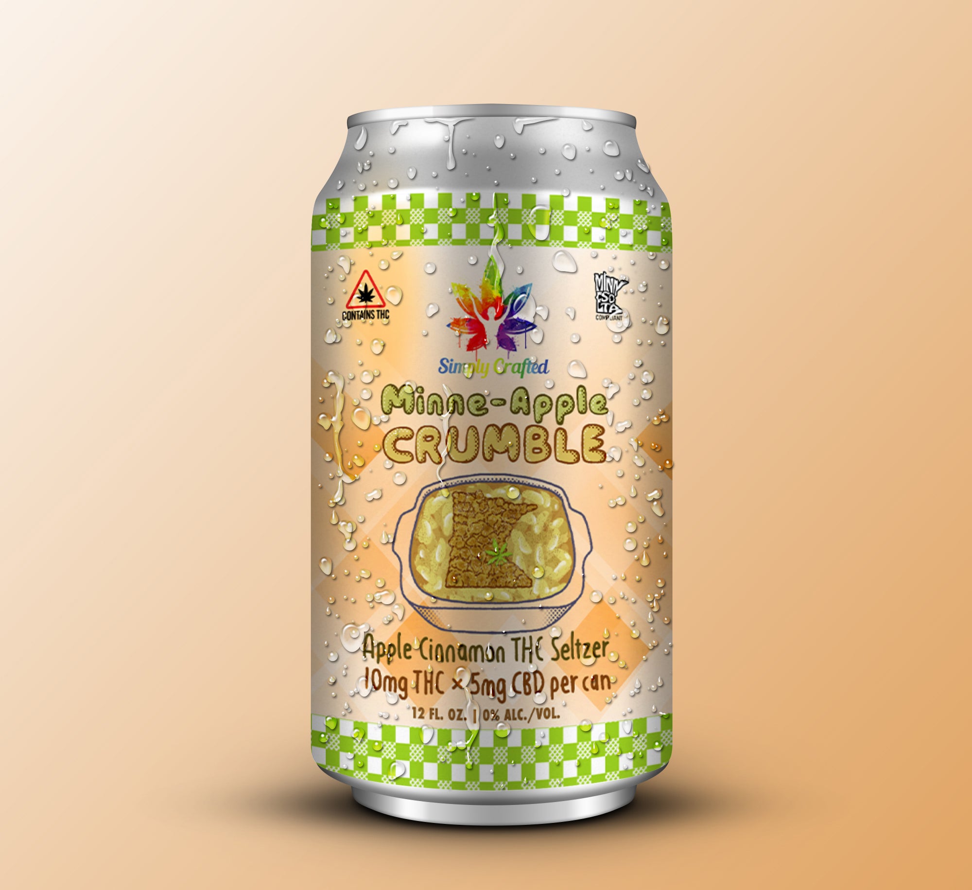 Minne-Apple Crumble 10mg THC Seltzer | Simply Crafted